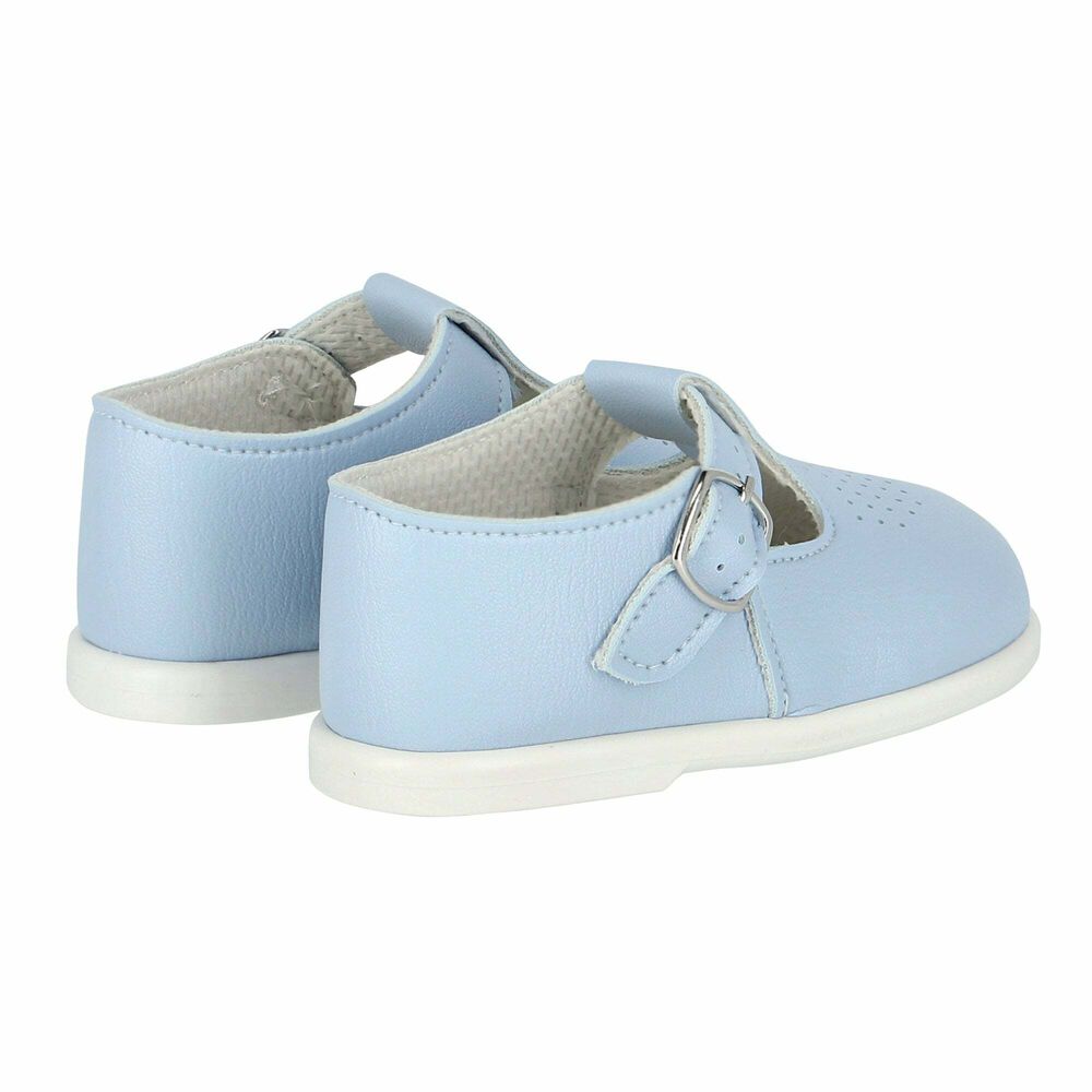 Early Days Baby Blue Leather Shoes | Junior Couture