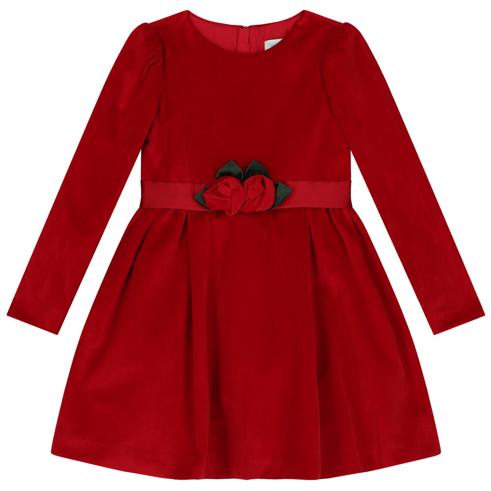 Abel & Lula Girls Red Velvet Dress | Junior Couture USA