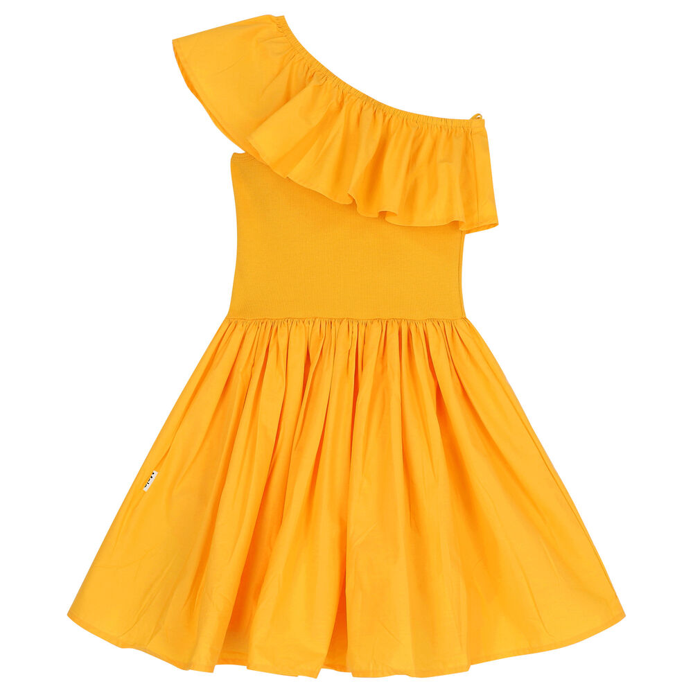 MOLO Girls Yellow Ruffled Dress | Junior Couture
