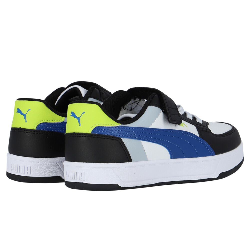 Puma Boys White & Blue Caven 2.0 Trainers | Junior Couture