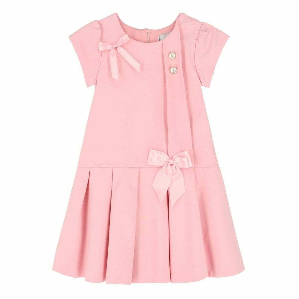 Beau Kid Girls Pink Bow Dress | Junior Couture