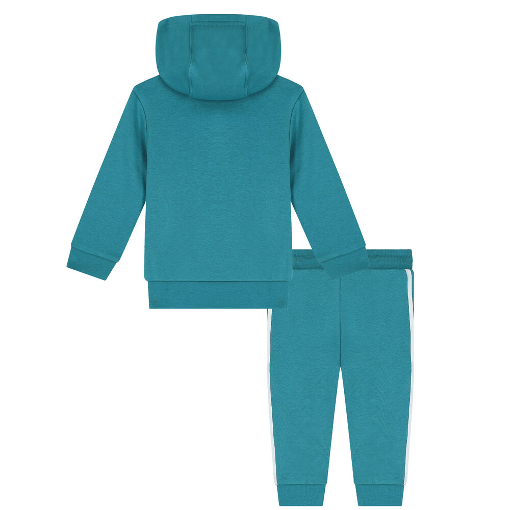 adidas Originals Turquoise & White Logo Tracksuit | Junior Couture