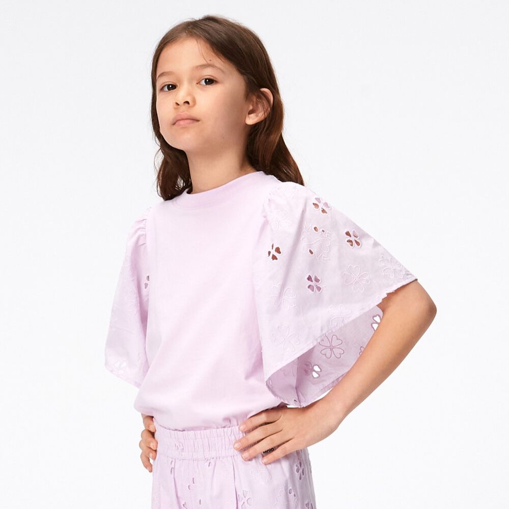 MOLO Girls Lilac Flutter Sleeve Ritza Top | Junior Couture KSA