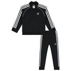 Adidas Kids Black Logo Tracksuit | Junior Couture