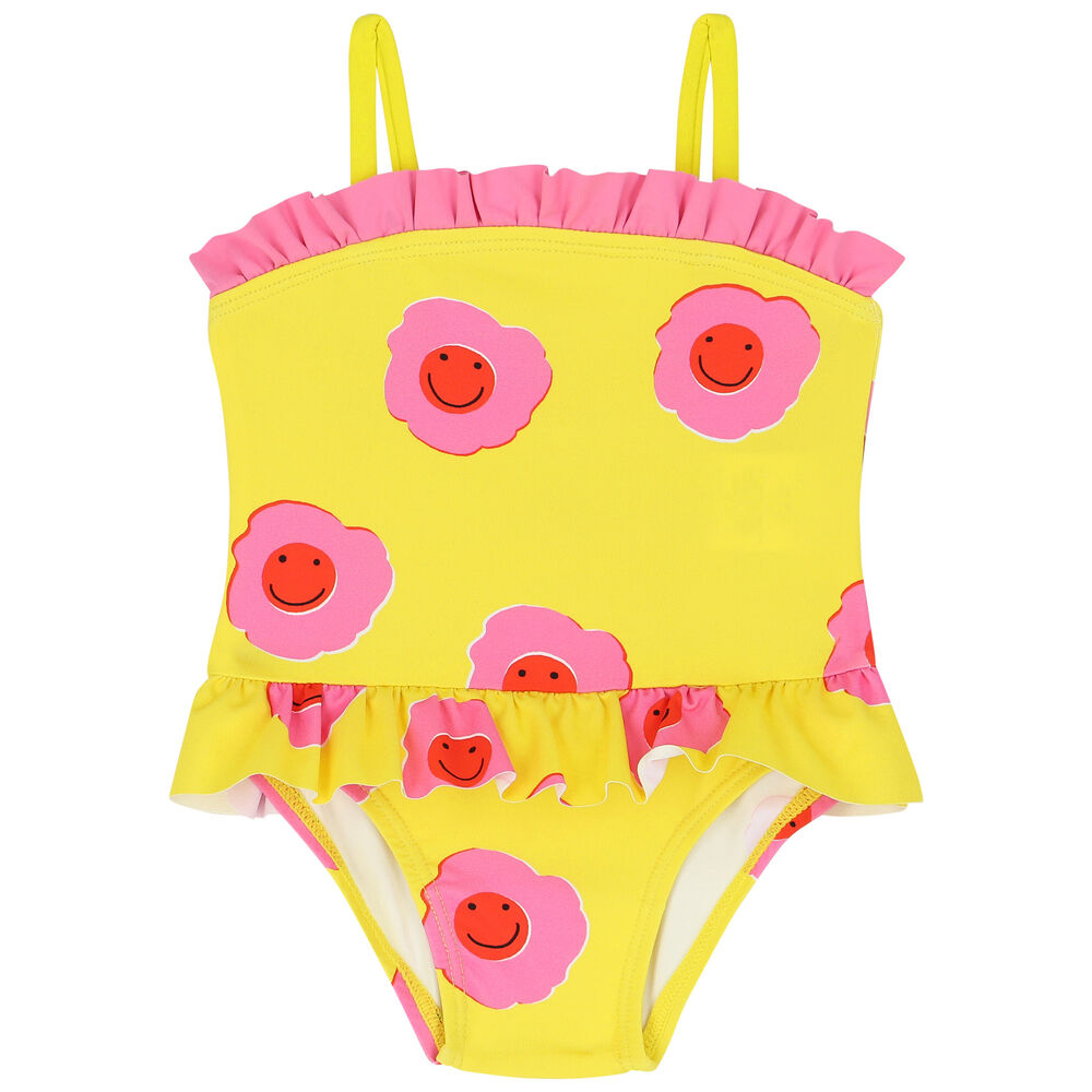 Stella McCartney Younger Girls Yellow & Pink Flower Swimsuit | Junior ...