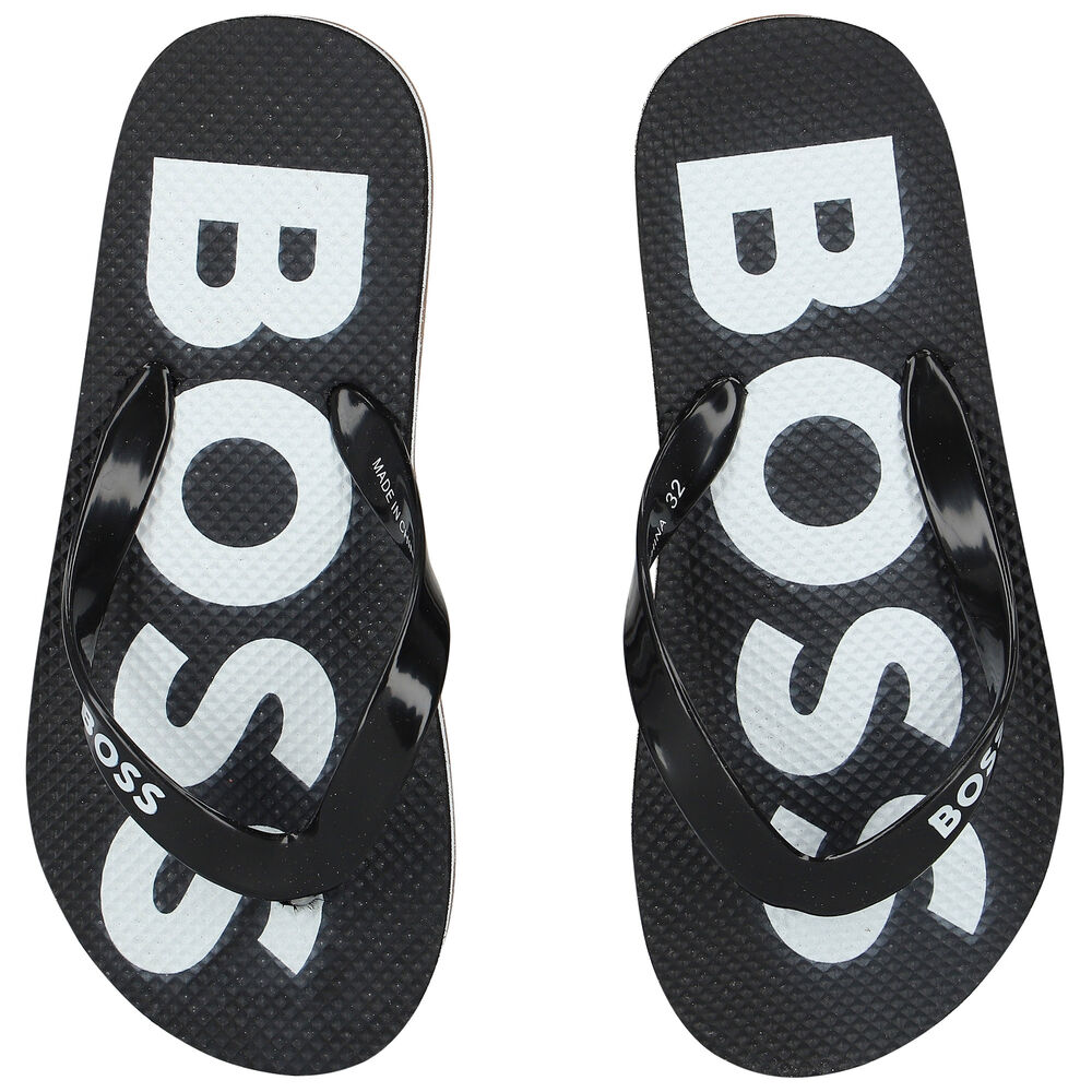 BOSS Black Logo Flip-Flops | Junior Couture