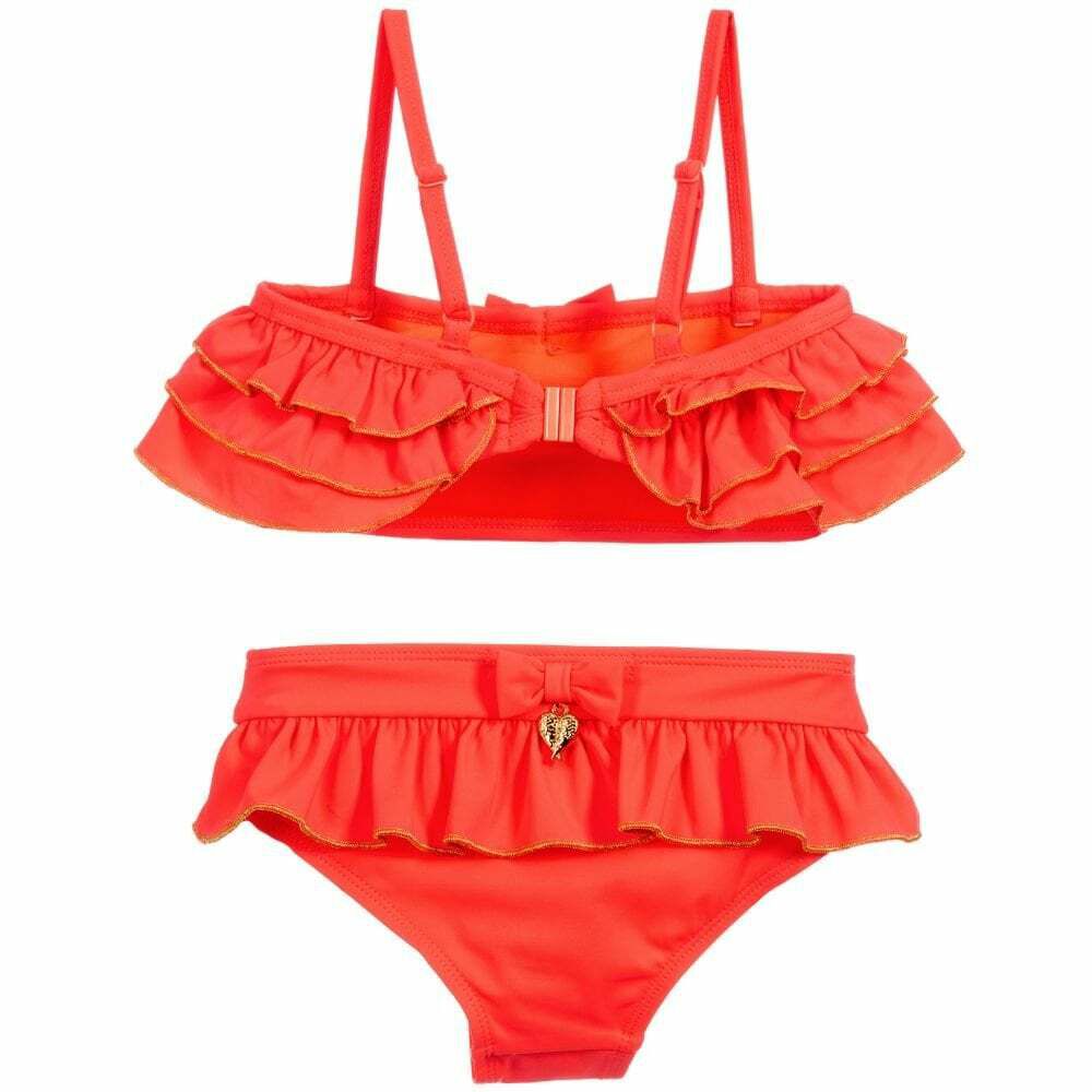 Angel's Face Girls Black Frill Bikini | Junior Couture