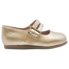 Mayoral Younger Girls Gold Patent Leather Shoes | Junior Couture