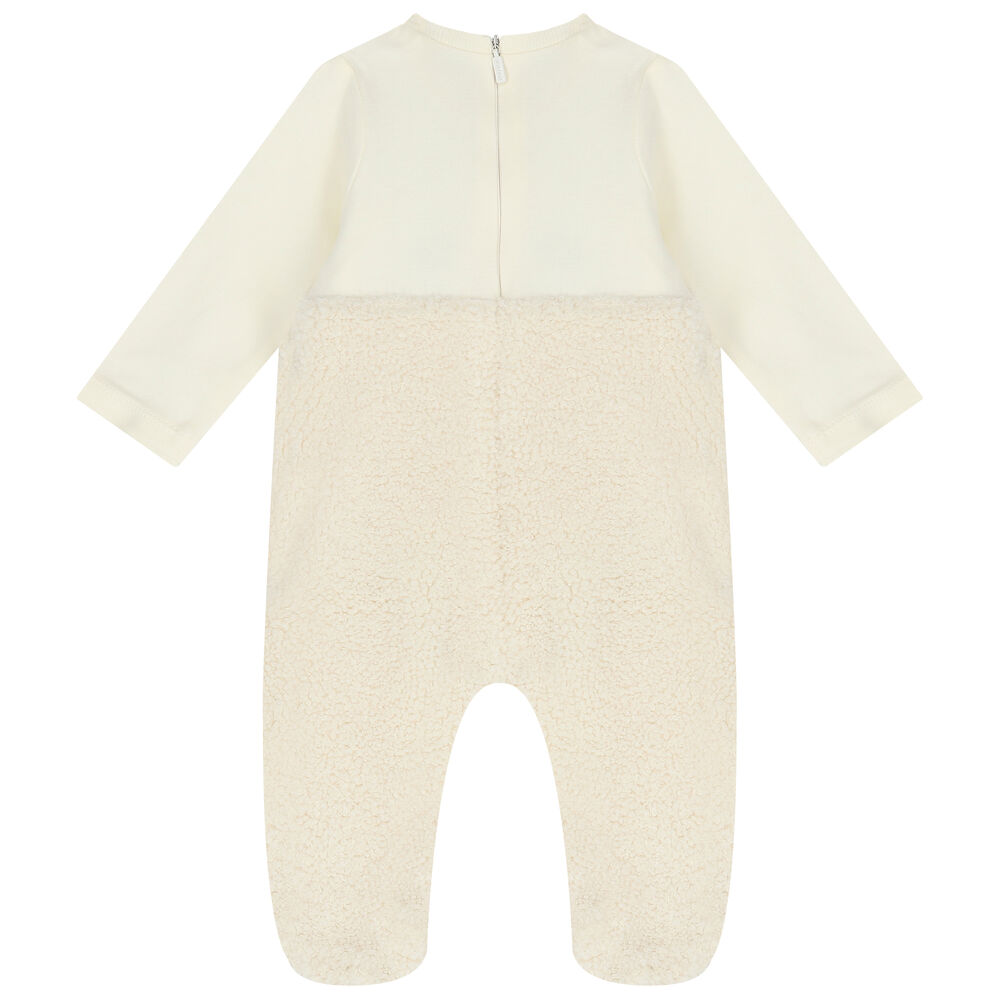 Mayoral Ivory Teddy Faux Fur Romper | Junior Couture USA