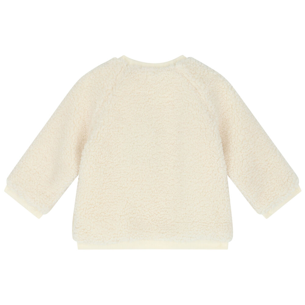 Mayoral Ivory Bear Faux Fur Tracksuit | Junior Couture