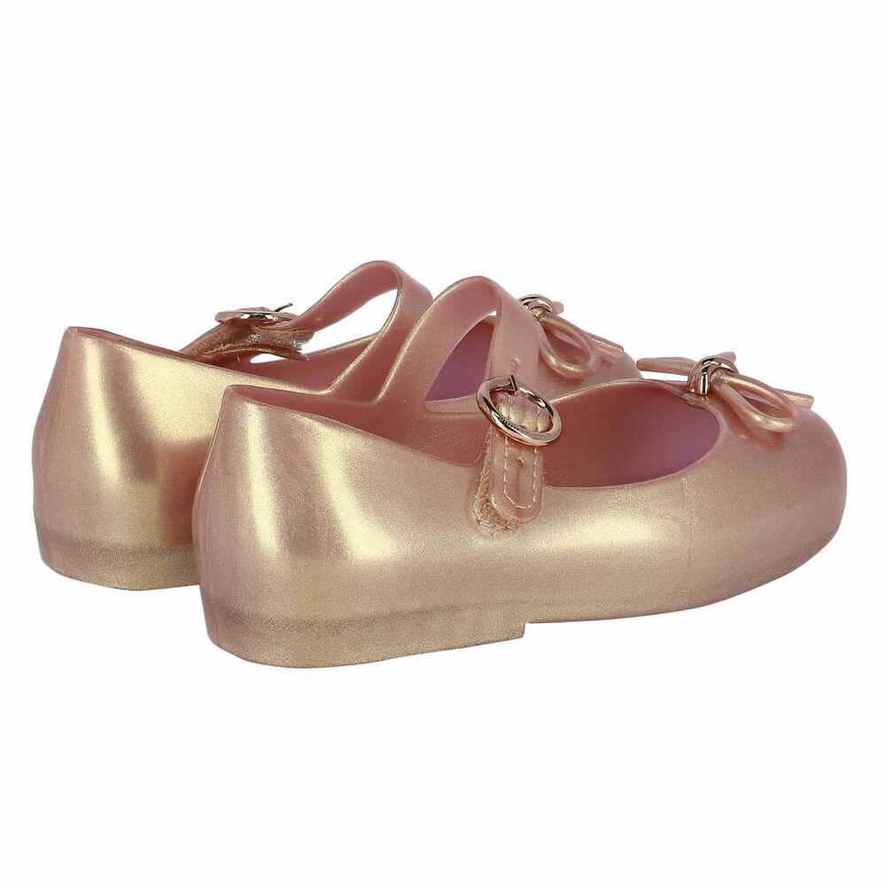 Mini Melissa Younger Girls Pink Glitter Jelly Shoes | Junior Couture USA
