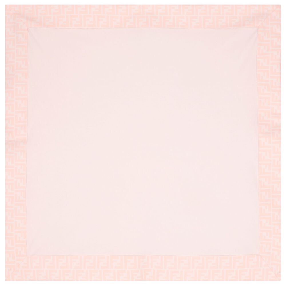 Fendi Baby Girls Pink Logo Blanket | Junior Couture