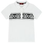 Aigner Boys White Logo Polo Shirt | Junior Couture