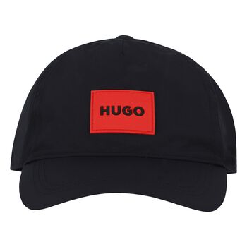 HUGO Boys Black Logo T-Shirt | Junior Couture