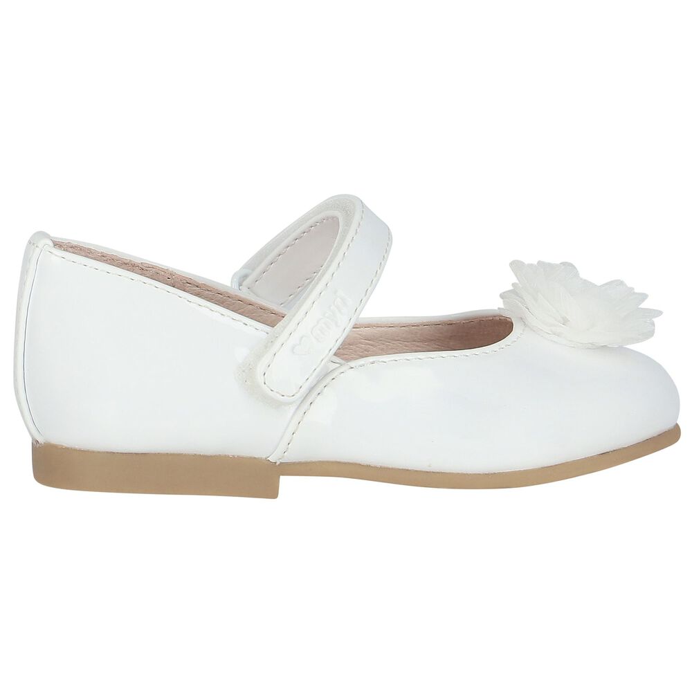 Mayoral Younger Girls White Patent Leather Shoes | Junior Couture Australia