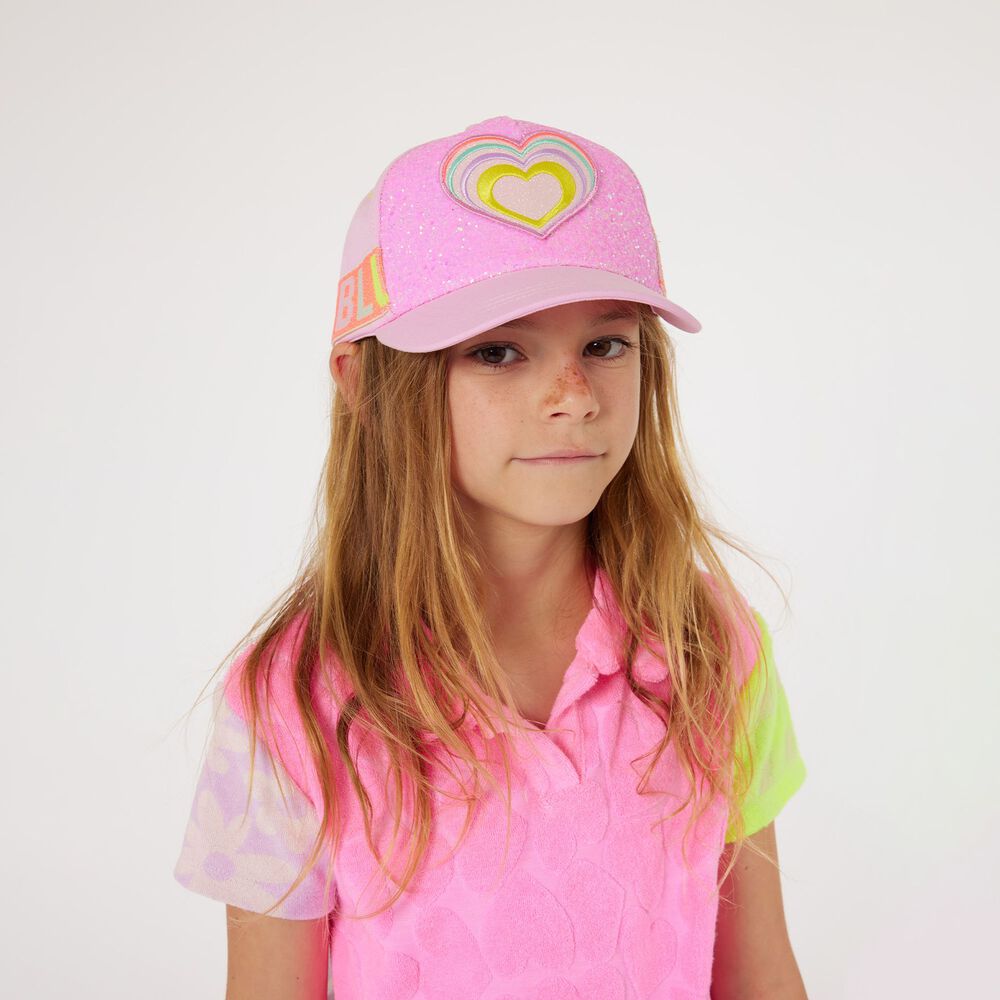 BILLIEBLUSH Girls Pink Glitter Cap | Junior Couture