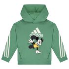 Adidas Kids Green Mickey Mouse Logo Hooded Top | Junior Couture USA