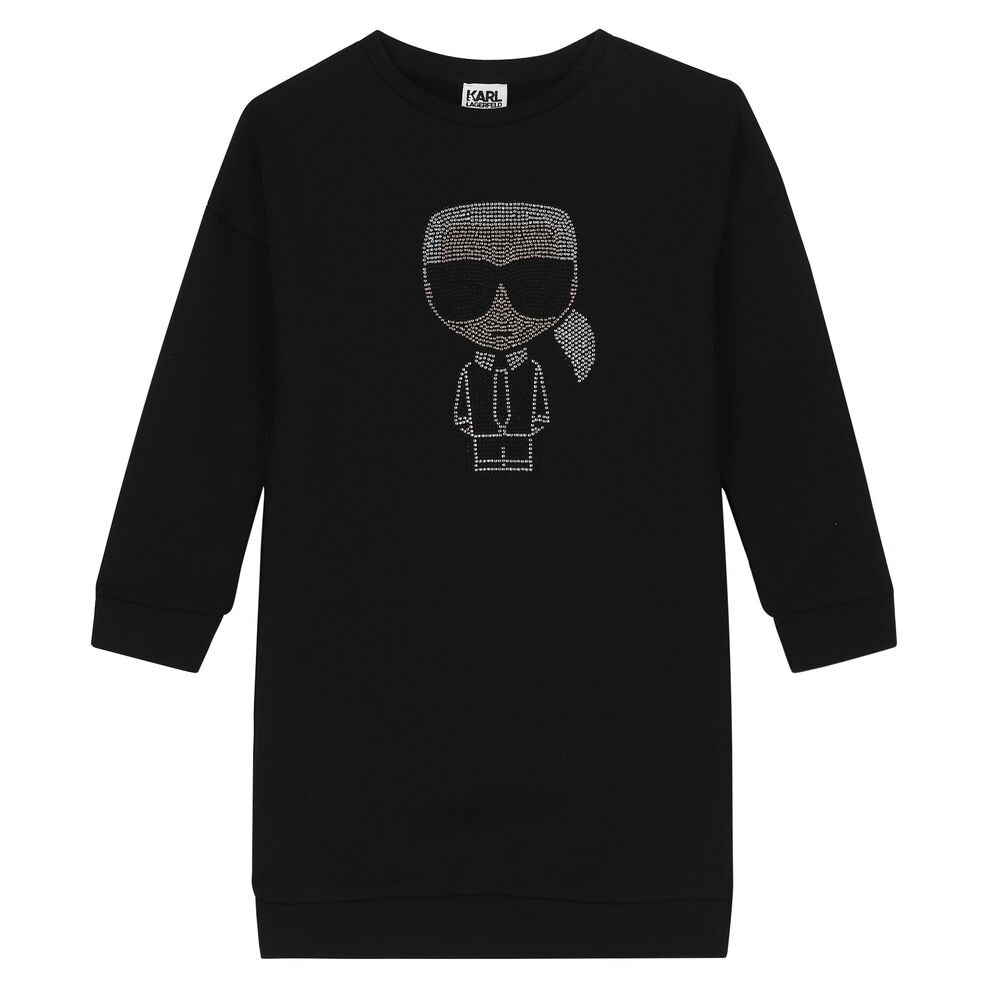 KARL LAGERFELD Girls Black Jumper Dress | Junior Couture