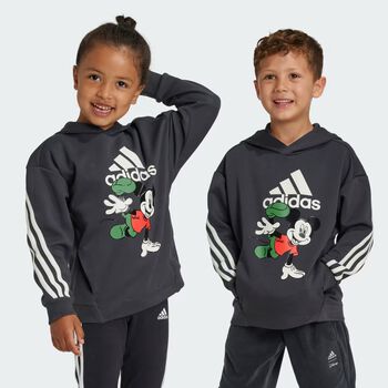 Adidas Kids Grey Mickey Mouse Logo Joggers | Junior Couture