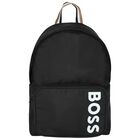 BOSS Boys Black Logo Backpack | Junior Couture
