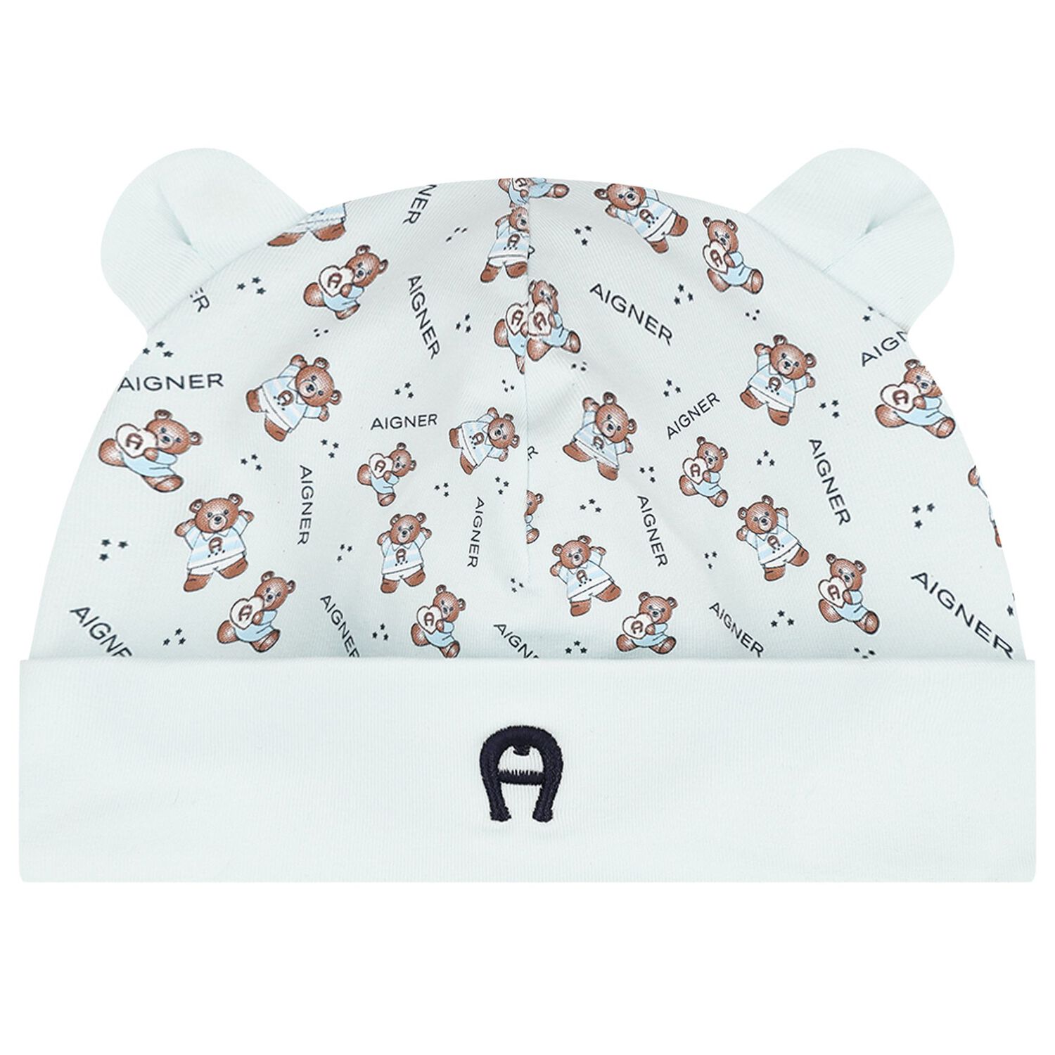 Aigner Baby Boys Blue Teddy Bear Logo Babygrow Set | Junior Couture