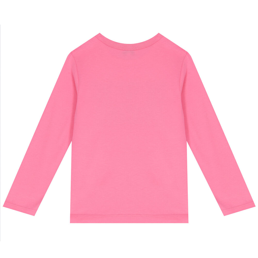MARC JACOBS Girls Pink Logo Long Sleeve Top | Junior Couture
