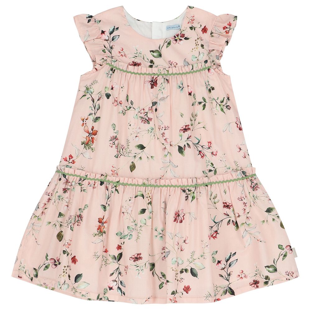 Tutto Piccolo Girls Pink Floral Dress | Junior Couture USA
