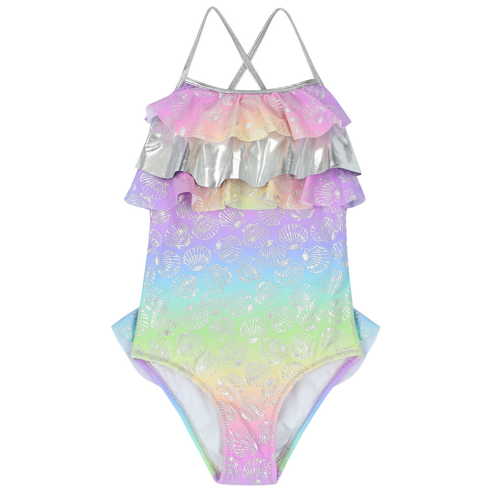 Nessi Byrd Girls Multi-Colored Clams Swimsuit | Junior Couture