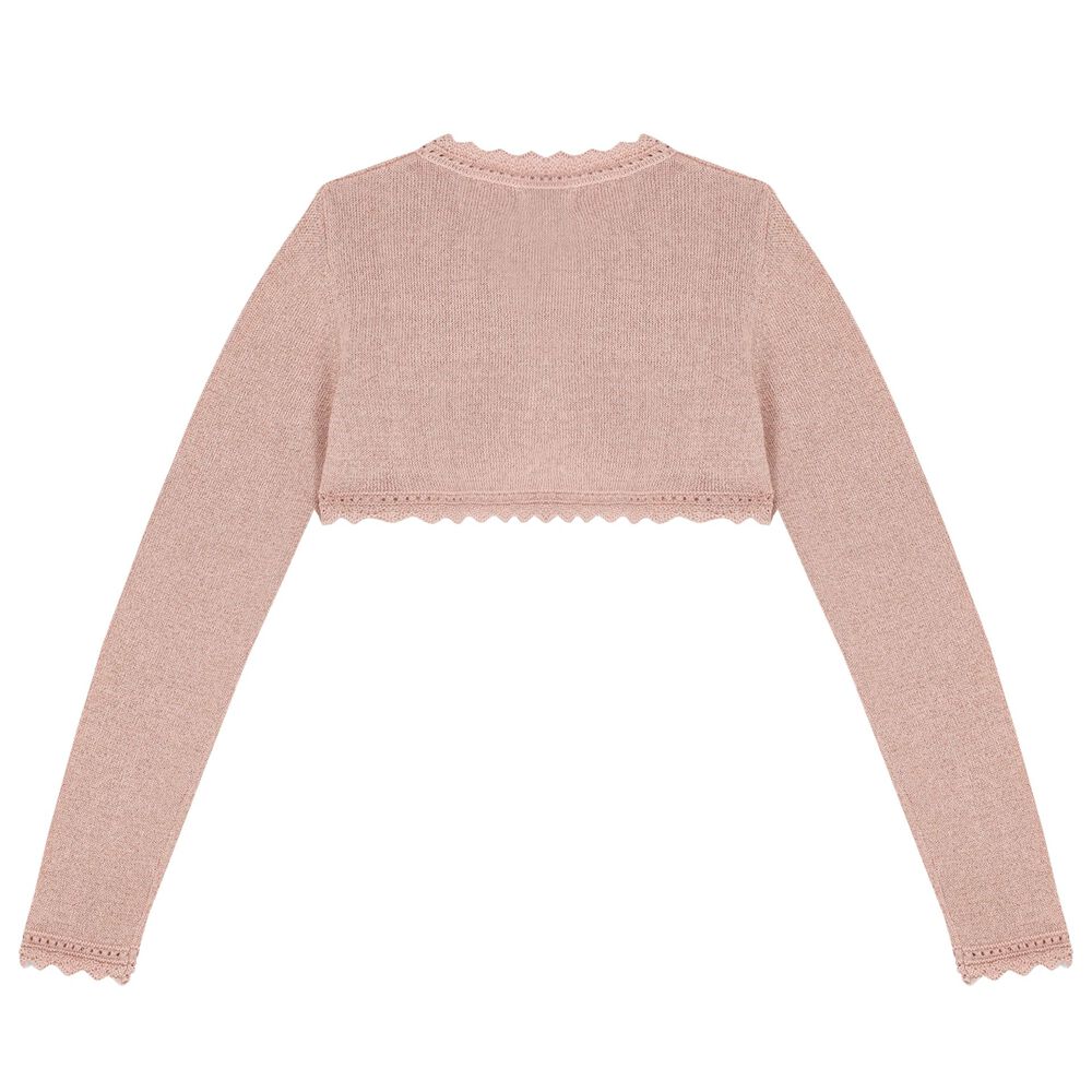 Mayoral Girls Pink Bolero Cardigan | Junior Couture