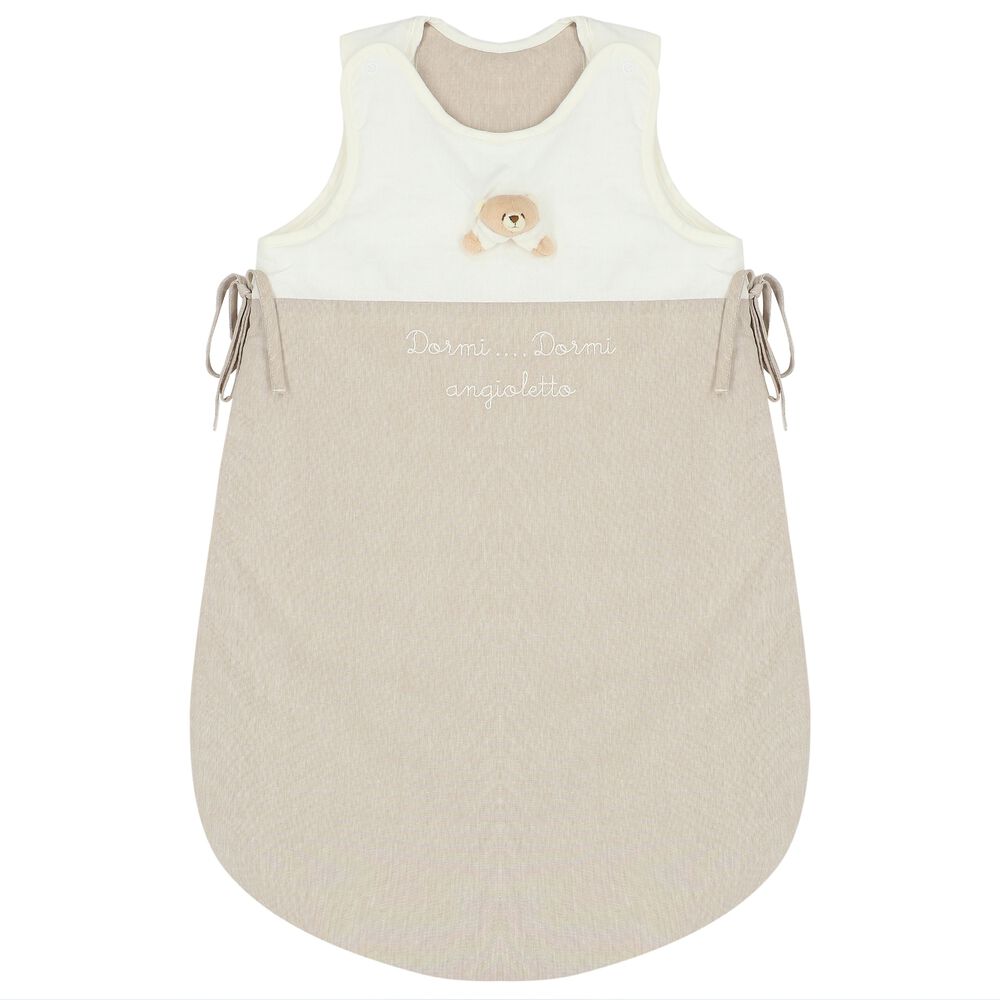 Nanán White & Beige Teddy Bear Baby Nest | Junior Couture