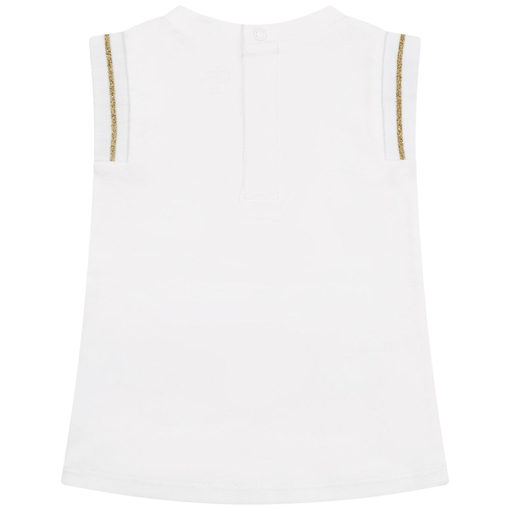 KARL LAGERFELD Baby Girls White Choupette Dress | Junior Couture
