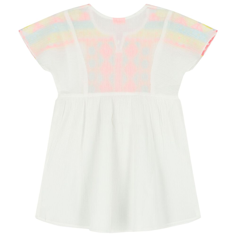 Sunuva Girls White Embroidered Beach Dress | Junior Couture