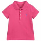 Ralph Lauren Girls Pink Logo Polo Shirt | Junior Couture