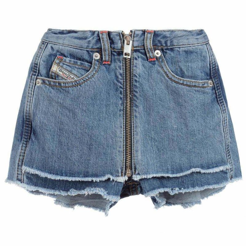 Diesel Girls Blue Denim Skort | JuniorCouture