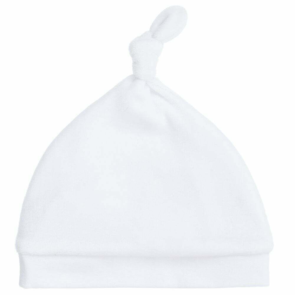 BOSS White Logo Baby Hat | Junior Couture