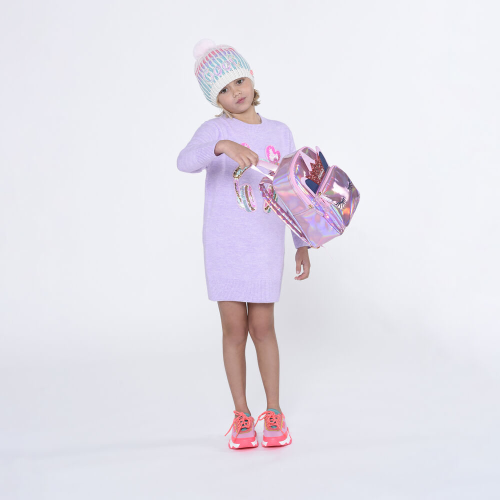 BILLIEBLUSH Girls Pink Metallic Backpack | Junior Couture