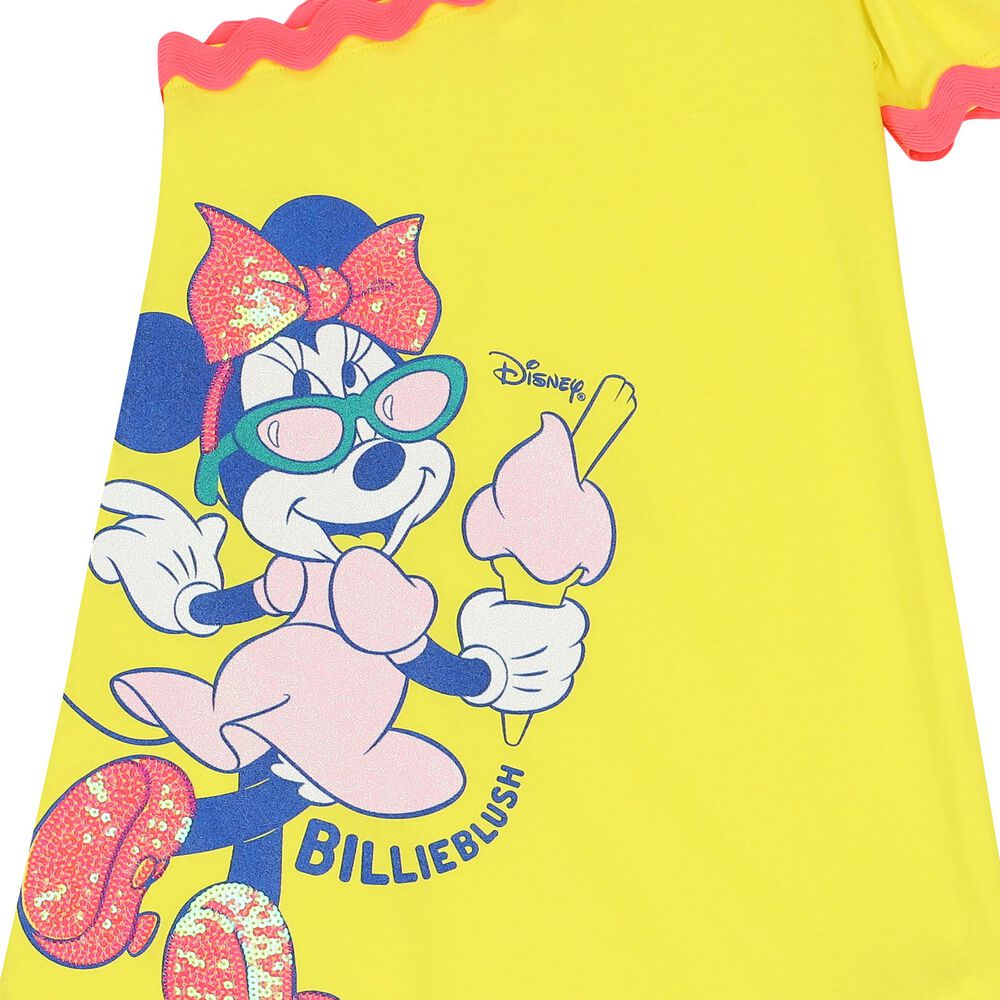Billieblush Girls Yellow Minnie Mouse Dress | Junior Couture