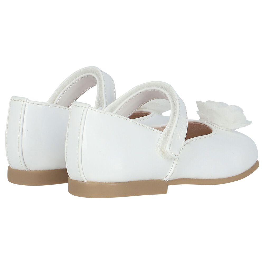 Mayoral Younger Girls White Patent Leather Shoes | Junior Couture Australia