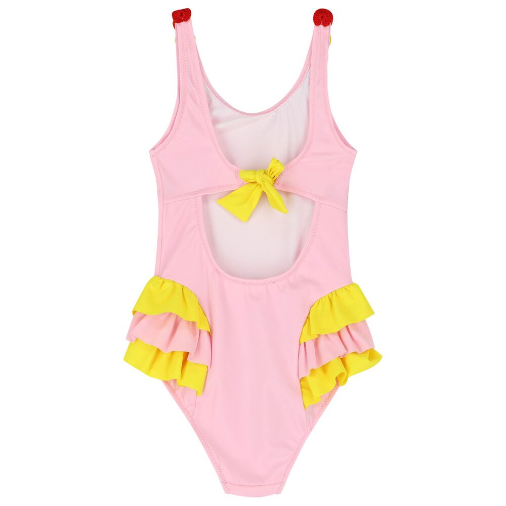 Nessi Byrd Girls Pink Ruffled Swimsuit | Junior Couture USA