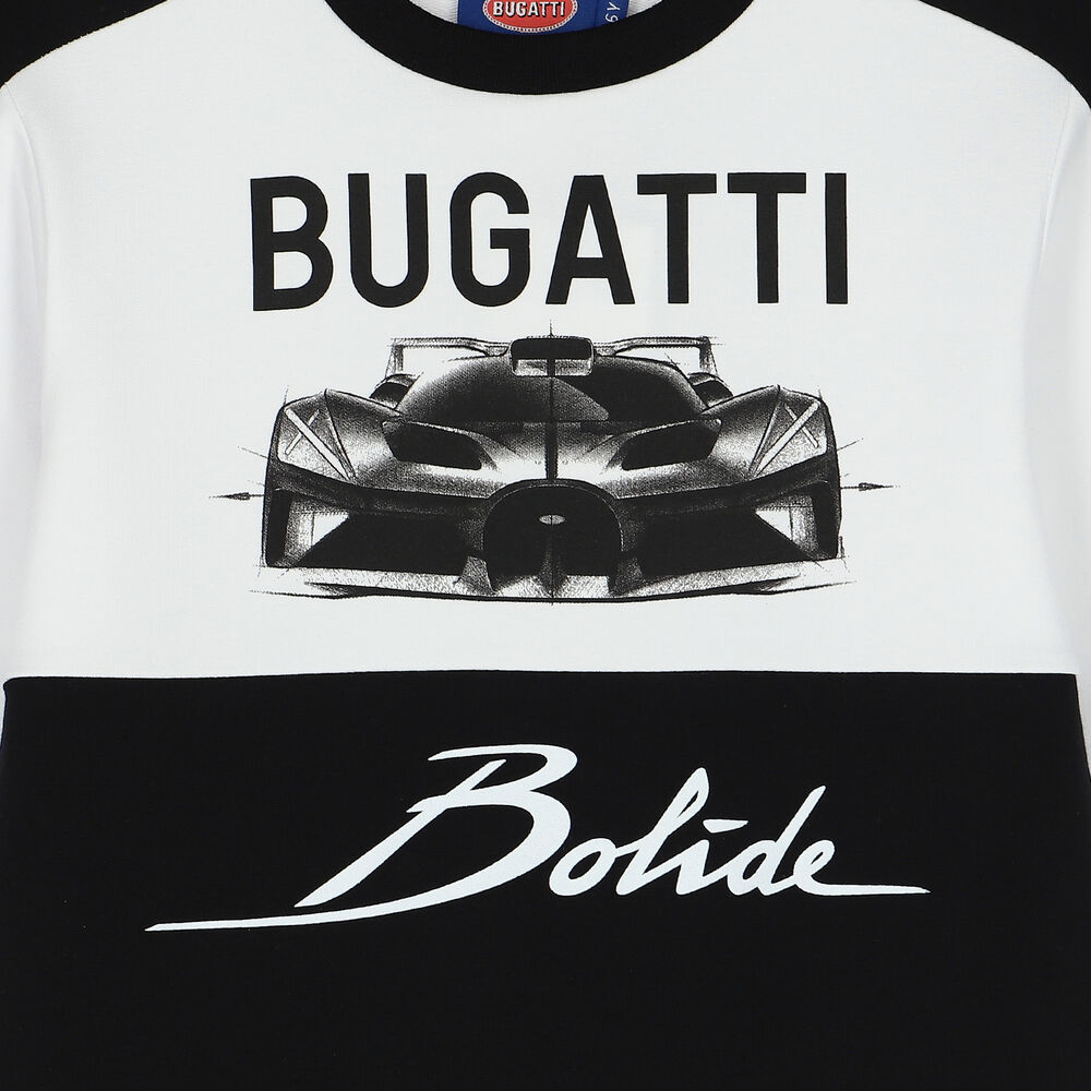 Bugatti Junior Boys White & Black Logo Sweatshirt | Junior Couture