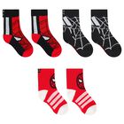 Adidas Kids Boys Red & Black Spider Man Socks ( 3- Pack ) | Junior Couture