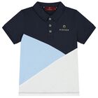 Aigner Boys White & Blue Logo Polo Shirt | Junior Couture Kuwait