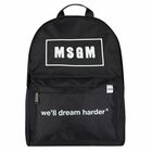 MSGM Black Logo Backpack | Junior Couture USA