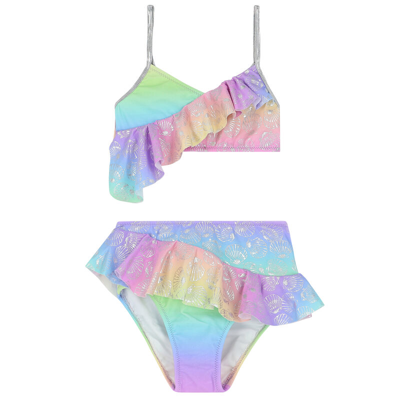 Nessi Byrd Girls Multi-Colored Clams Bikini | Junior Couture