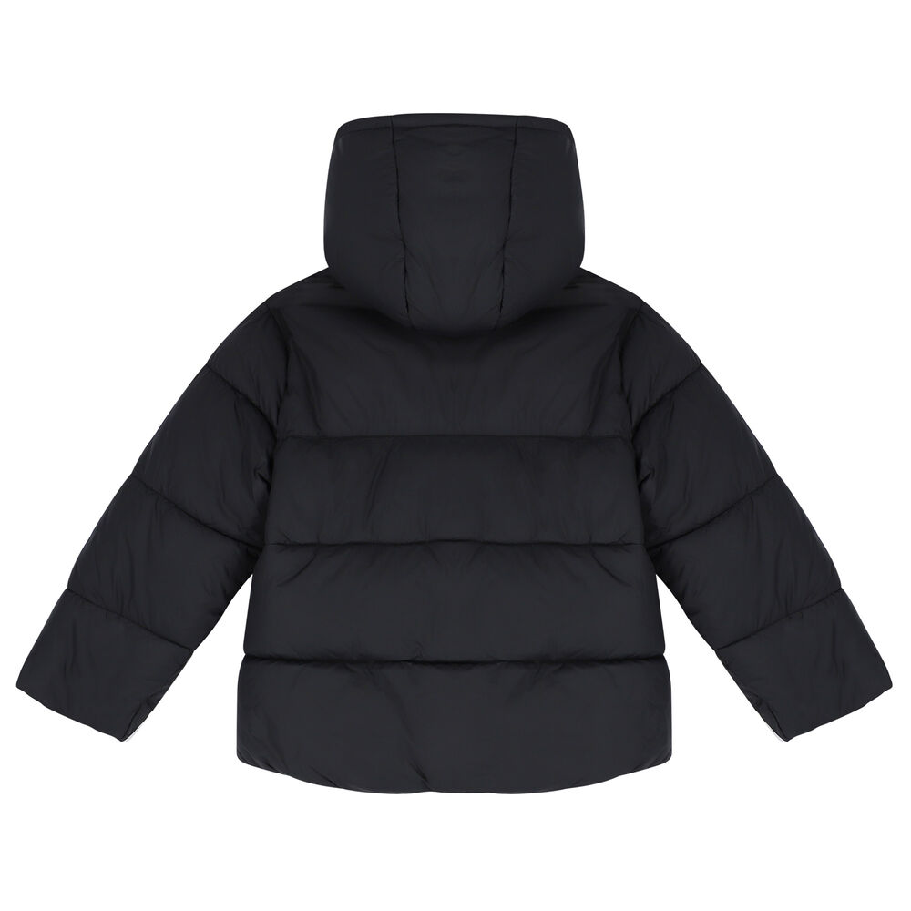 HUGO Boys Black Logo Puffer Jacket | Junior Couture