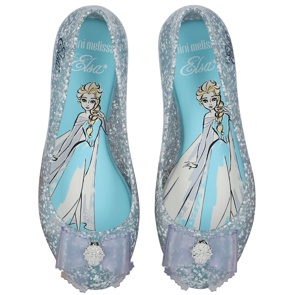 Mini Melissa Girls Blue Elsa Jelly Shoes | Junior Couture