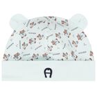 Aigner Baby Boys Blue Teddy Bear Logo Hat | Junior Couture