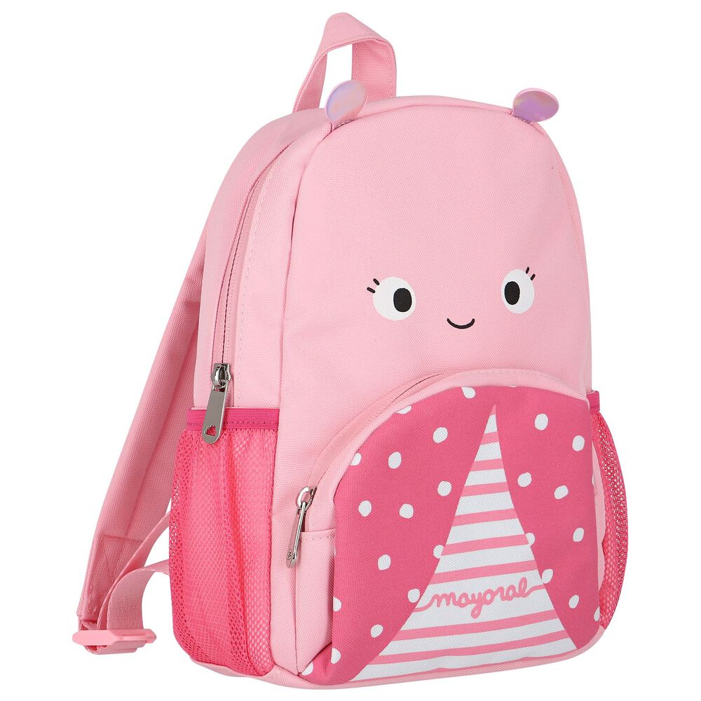 Mayoral Younger Girls Pink Bug Backpack | Junior Couture