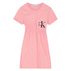 Calvin Klein Girls Pink Logo Dress | Junior Couture KSA